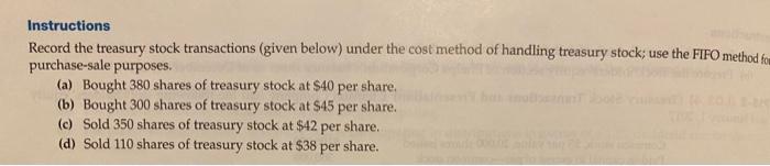 Solved P15-5 (LO2) EXCEL (Treasury Stock-Cost Method) Before | Chegg.com
