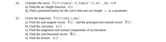 Solved 14. Consider the curve | Chegg.com
