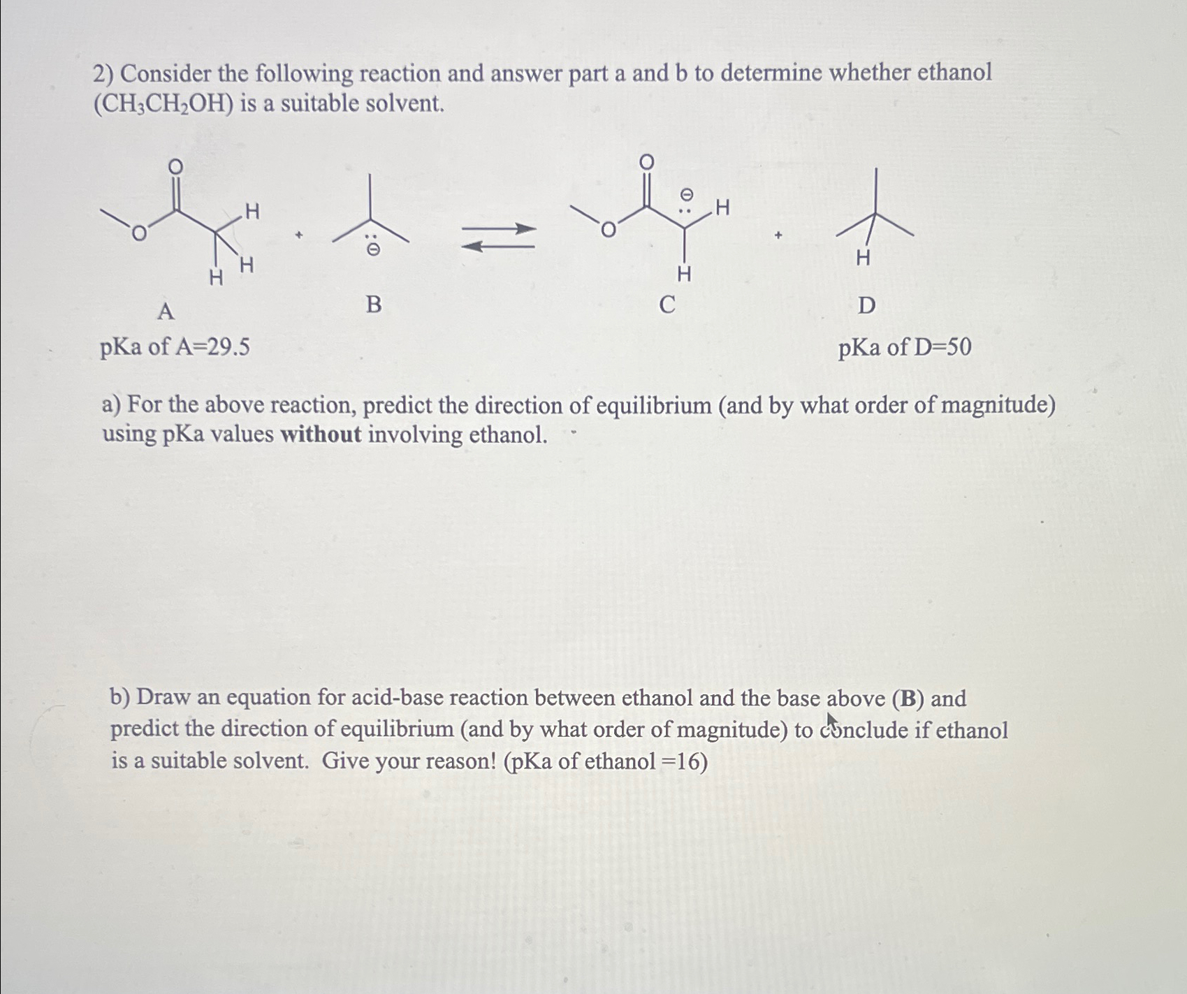 Solved Consider the following reaction and answer part a and | Chegg.com