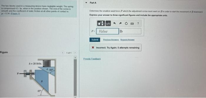 Solved The two biocks thed in a moasiaing device have | Chegg.com