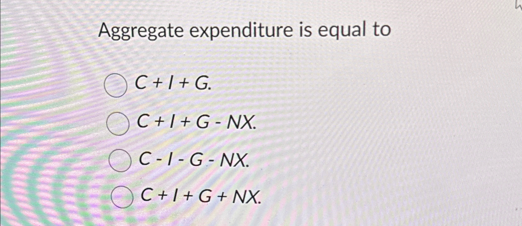 Solved Aggregate expenditure is equal | Chegg.com