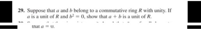Solved 16. A ring element a is called an idempotent if a? = | Chegg.com