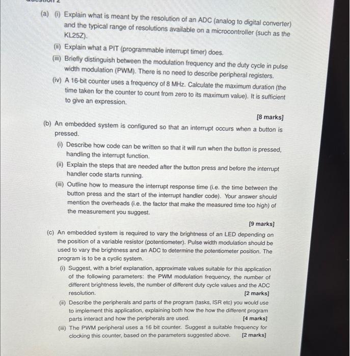 Solved (IV) A 16-bit counter uses a frequency of 8MHz. | Chegg.com