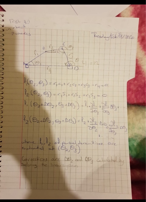Programming Assignment 4-bar linkage Write computer | Chegg.com