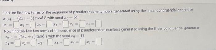 Solved Find the first few terms of the sequence of | Chegg.com