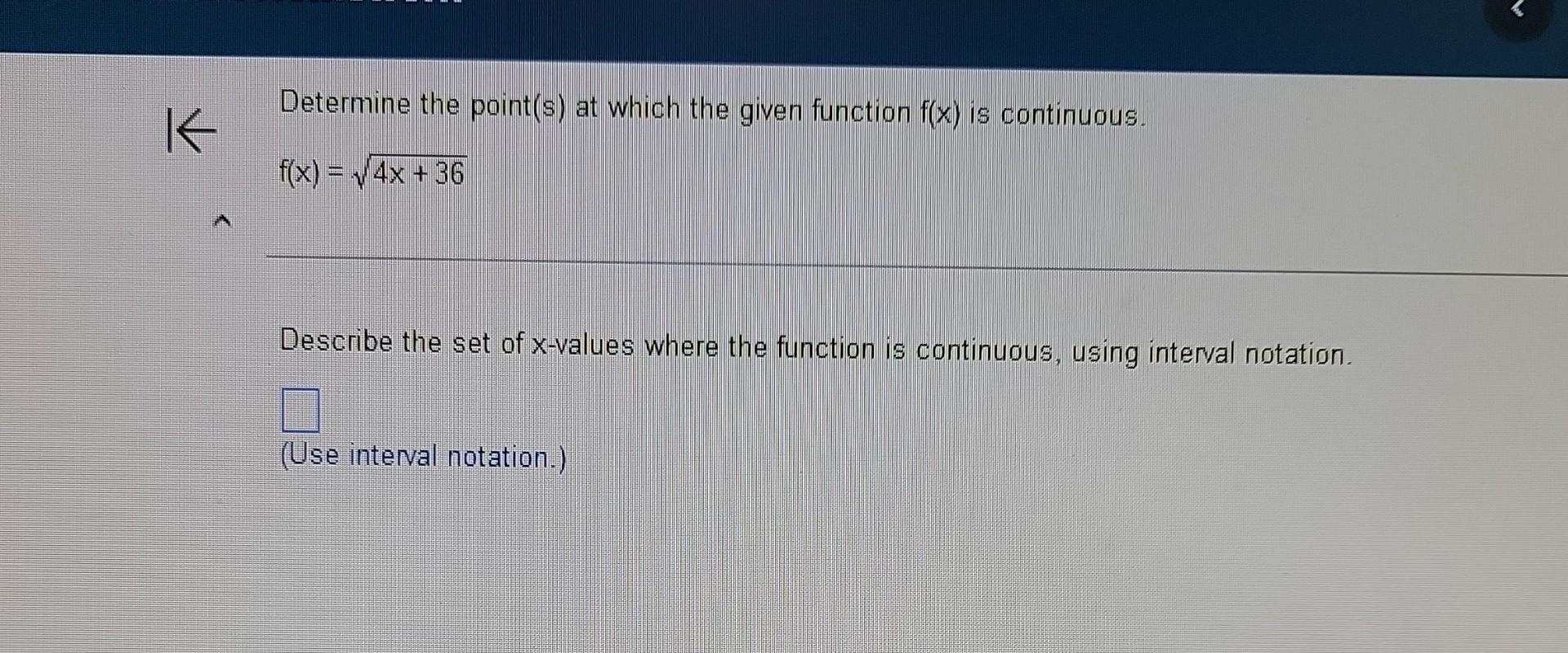 Solved Determine the point(s) at which the given function | Chegg.com