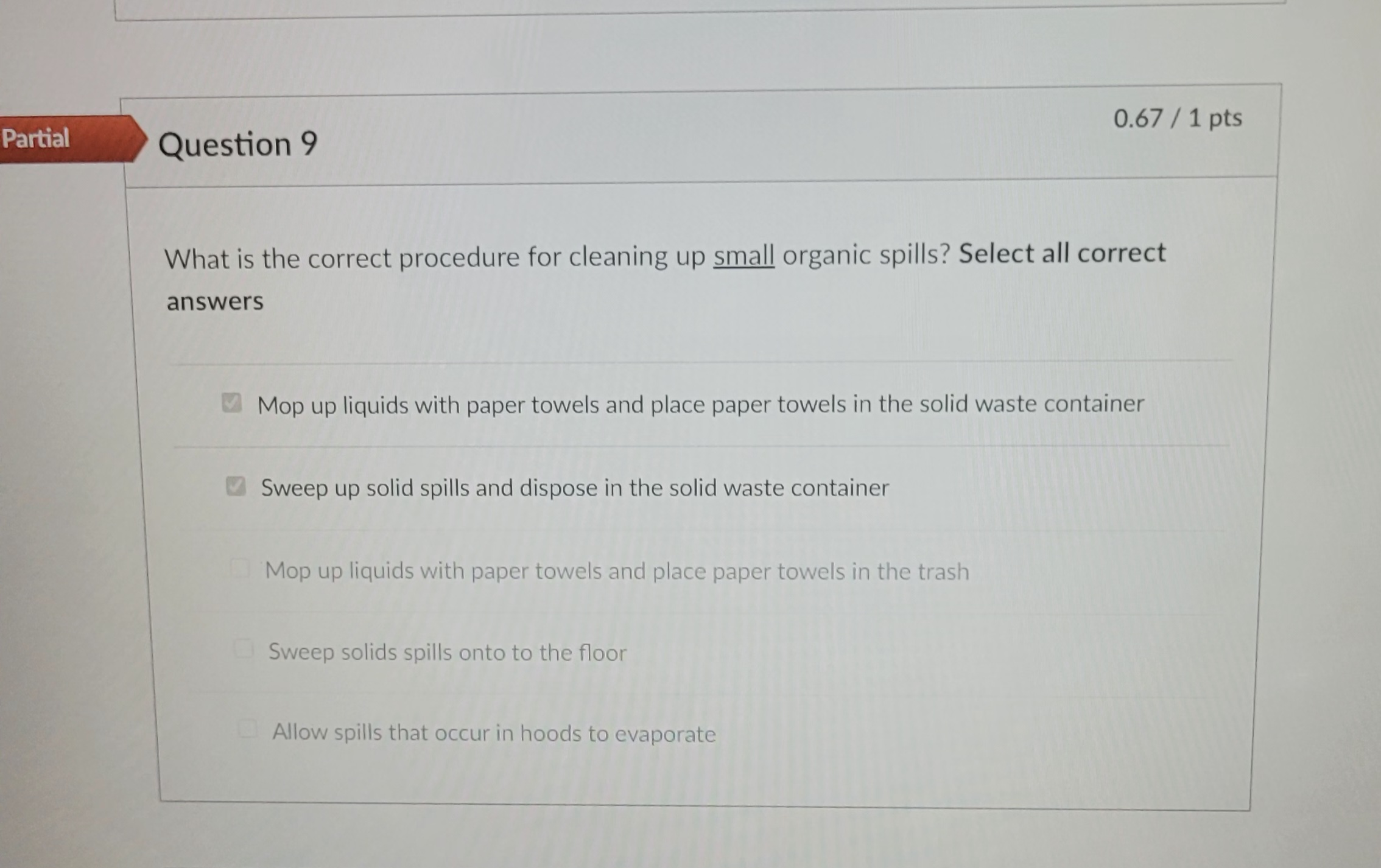 Solved Question 9What is the correct procedure for cleaning | Chegg.com