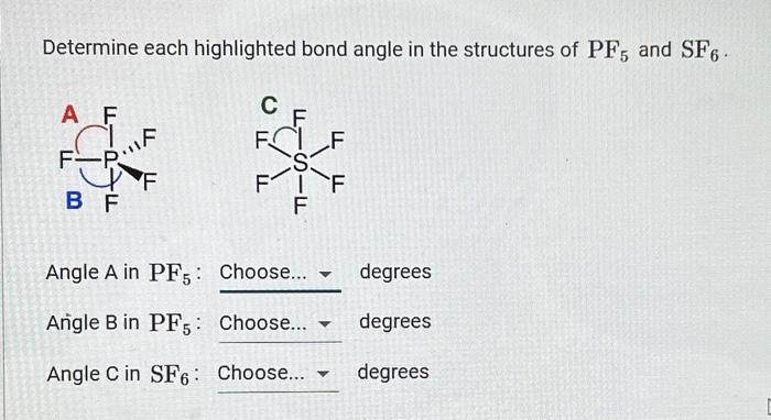 Solved Determine each highlighted bond angle in the | Chegg.com