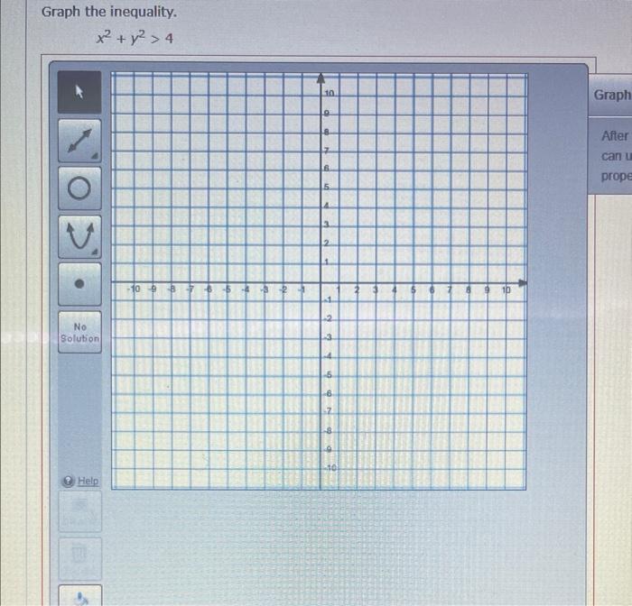  Solved Graph The Inequality X 2 y 2 4 