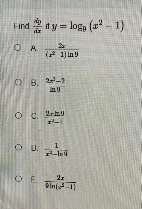 Solved Find the derivative of y with respect to x of | Chegg.com