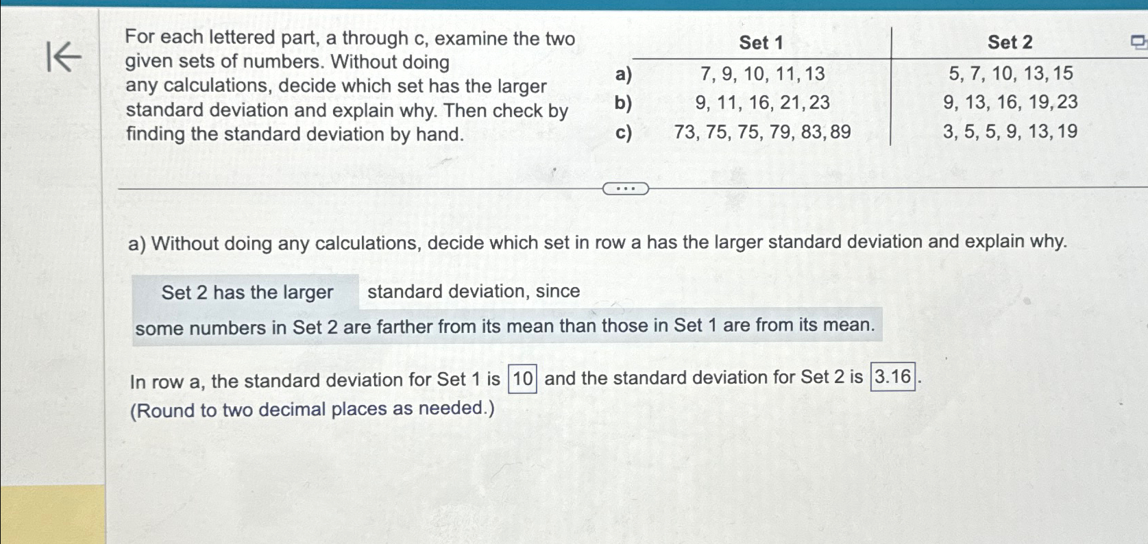 Solved For each lettered part, a through c, ﻿examine the two | Chegg.com