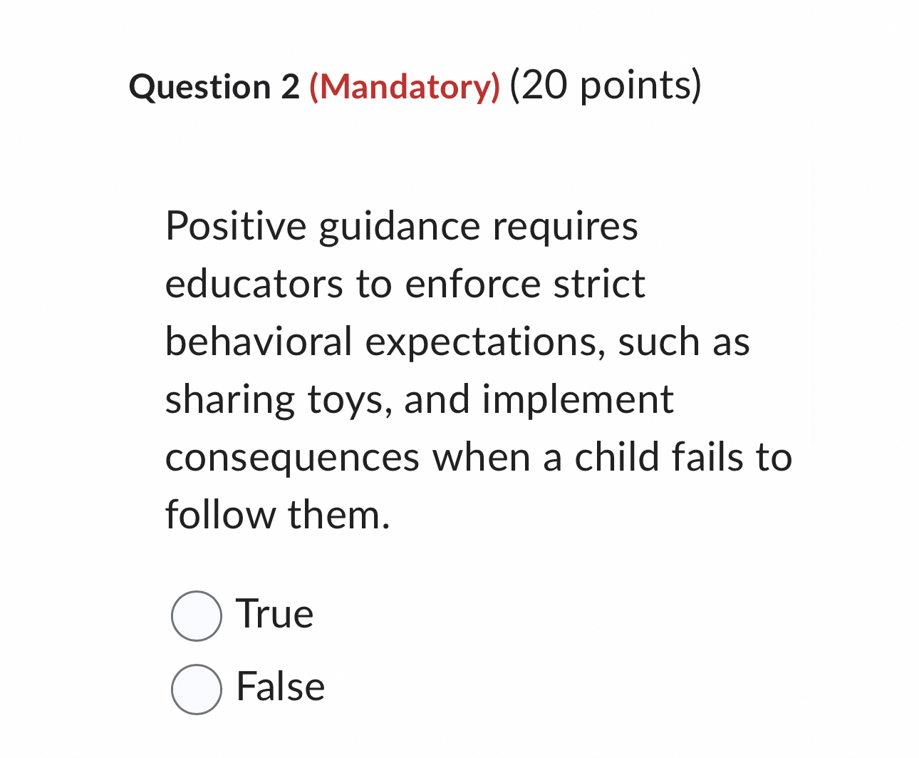 Solved Question 2 (Mandatory) (20 ﻿points)Positive guidance | Chegg.com