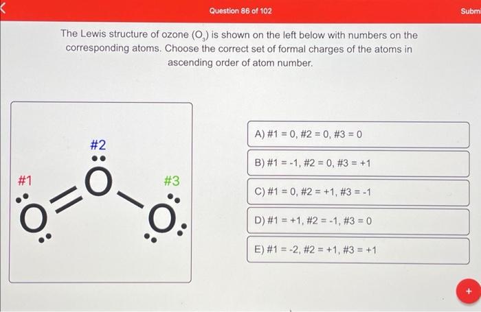 Solved SL Question 84 of 102 A Lewis structure with | Chegg.com