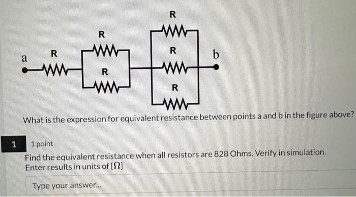 Solved What is the expression for equivalent resistance | Chegg.com
