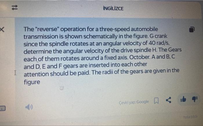 Solved The "reverse" operation for a three-speed automobile | Chegg.com