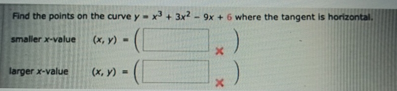 Solved Find the points on the curve y=x3+3x2-9x+6 ﻿where the | Chegg.com