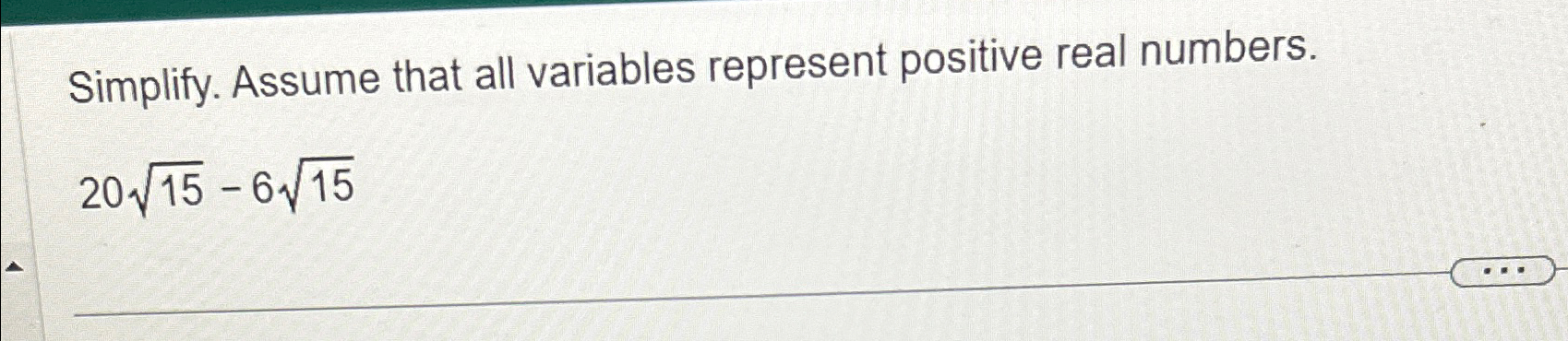 Solved Simplify. Assume that all variables represent | Chegg.com