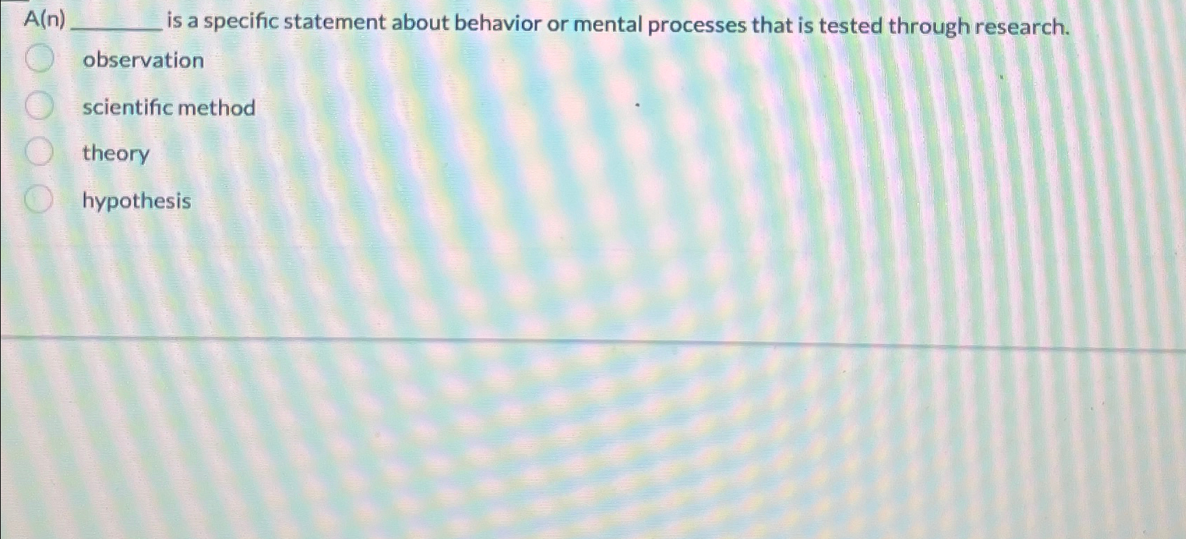 Solved A(n) ﻿is a specific statement about behavior or | Chegg.com