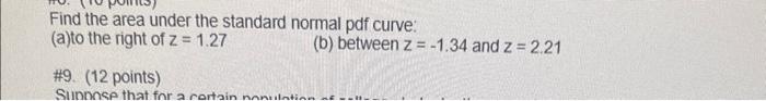 Solved Find the area under the standard normal pdf curve: | Chegg.com
