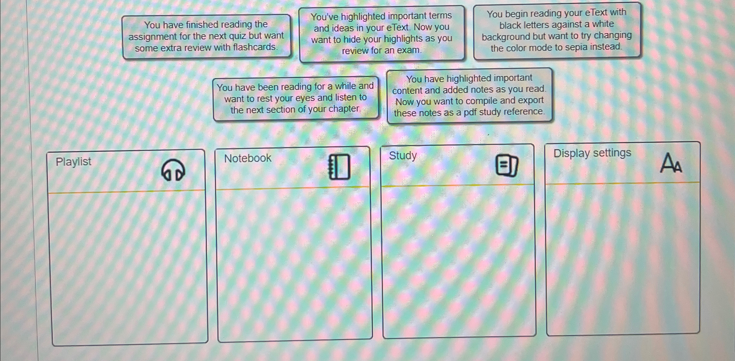 Solved You begin reading your eText with black letters | Chegg.com