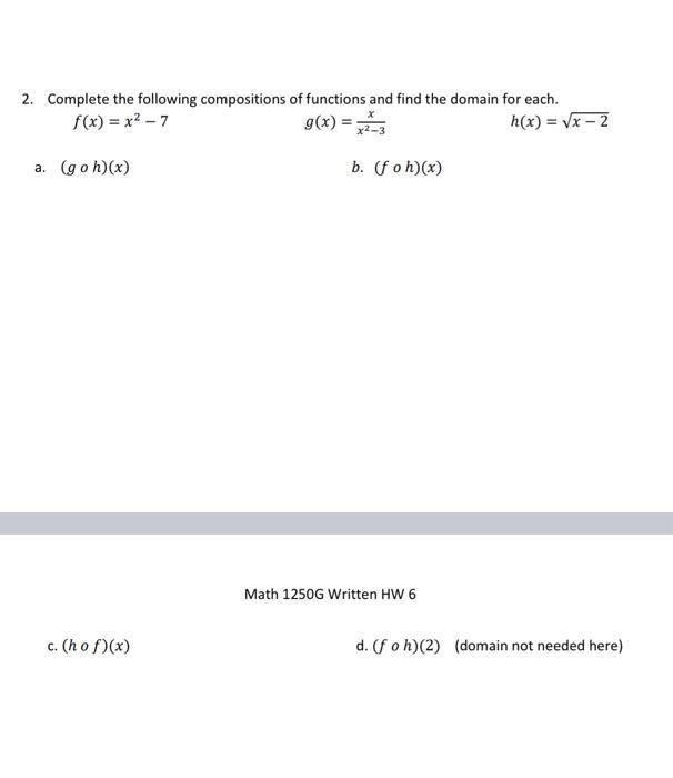 Solved dont understand question 2 a through d. Not | Chegg.com