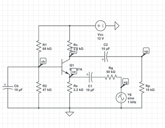 Solved Just Complete the DC Analysis for this Circuit . | Chegg.com
