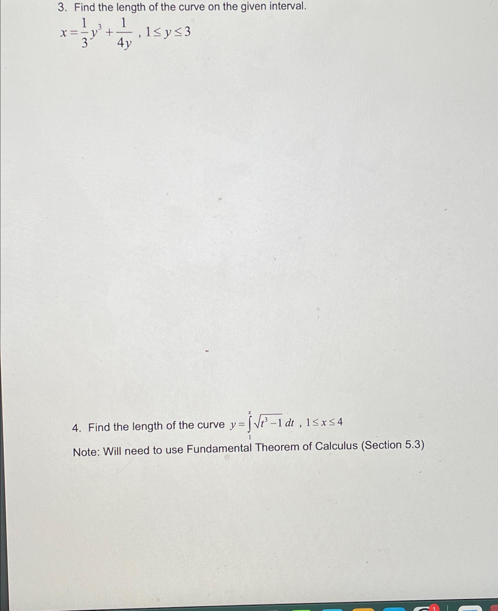 Solved Find the length of the curve on the given | Chegg.com