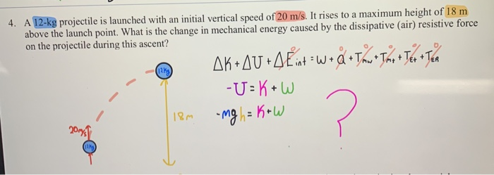 Solved A 12-kg projectile is launched with an initial | Chegg.com