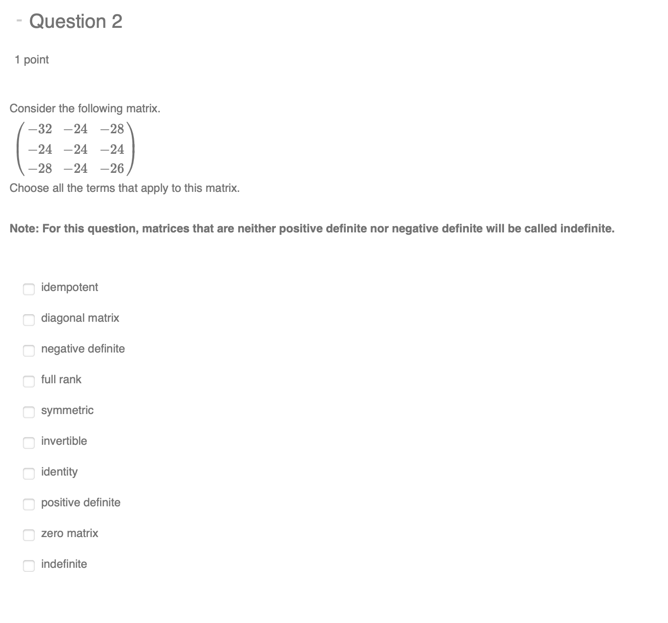 Solved Question 21 pointConsider the following | Chegg.com Solved Question 21 pointConsider the following | Chegg.com