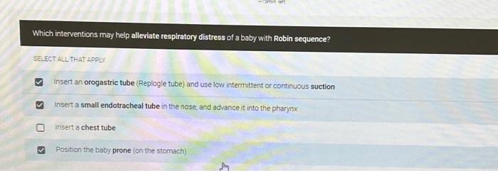 Solved insert an orogastric tube (Replogle tube) and use low | Chegg.com