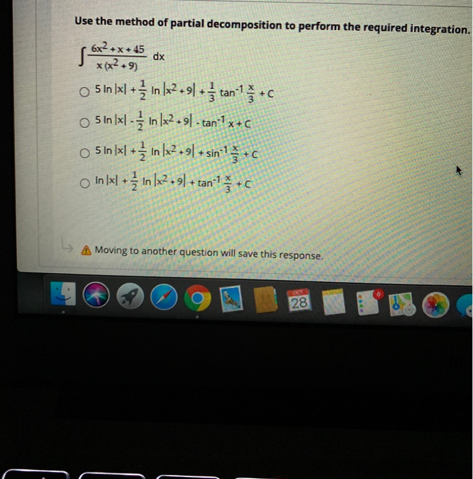 Solved Use the method of partial decomposition to perform | Chegg.com