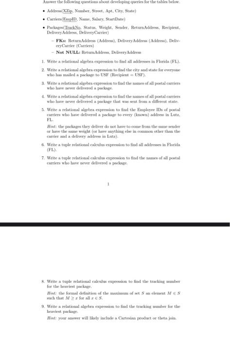 Answer the following questions about developing | Chegg.com