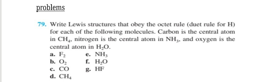 Solved problems 79. Write Lewis structures that obey the | Chegg.com