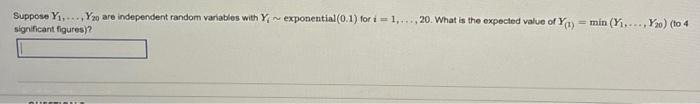 Solved Suppose Y1,…,Y20 are independent random variables | Chegg.com