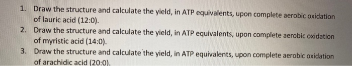 Solved 1. Draw the structure and calculate the yield, in ATP | Chegg.com