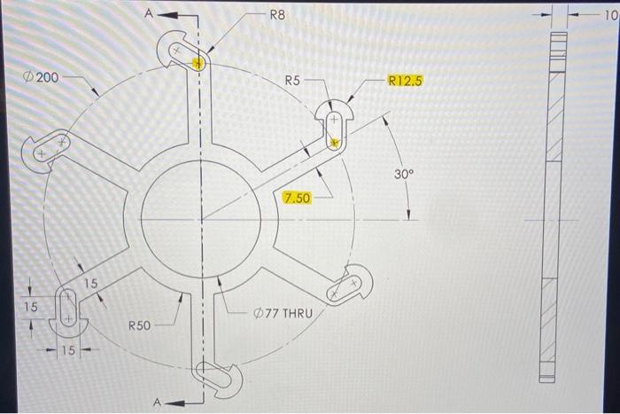 Solved Using Solidworks Create 3d Model Of Image In 