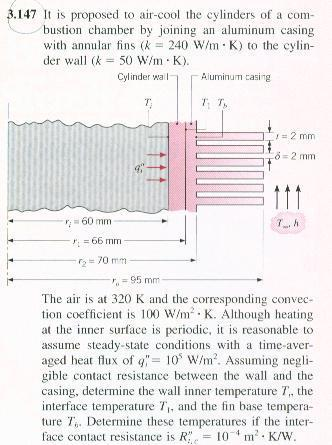 Solved It is proposed 10 air-cool the cylinders of a | Chegg.com