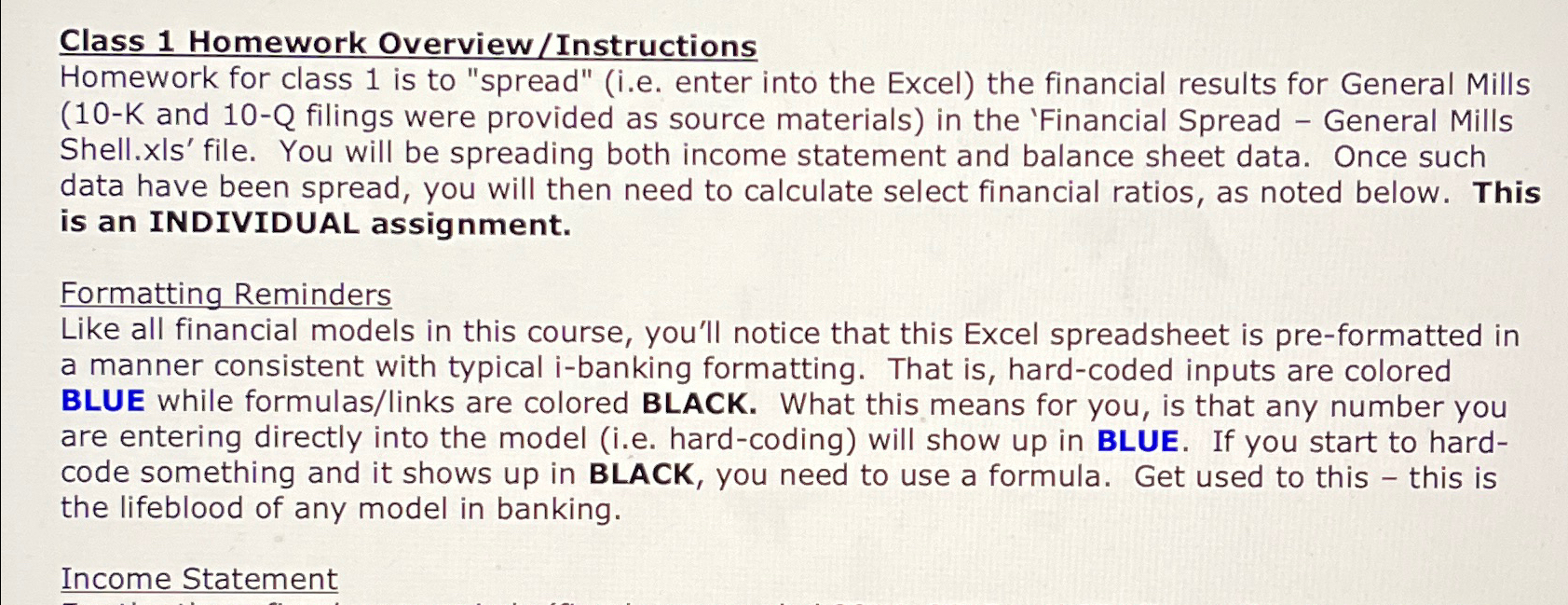 Solved Class 1 Homework Overview/Instructions\\nHomework for | Chegg.com