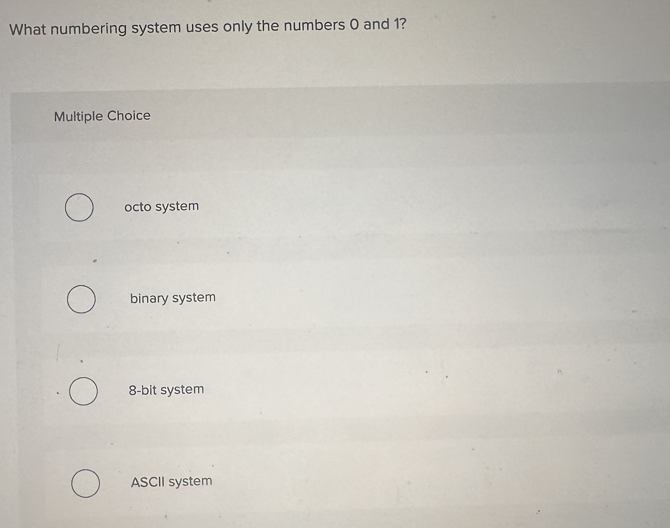 Solved What numbering system uses only the numbers 0 ﻿and | Chegg.com