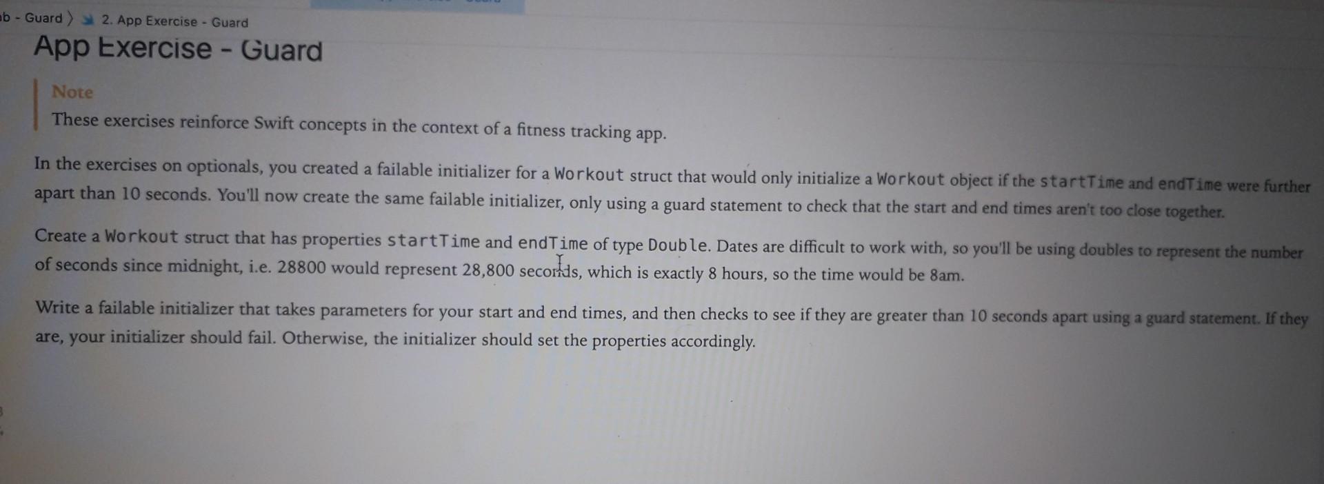 Solved App txercise - Guard Note These exercises reinforce | Chegg.com