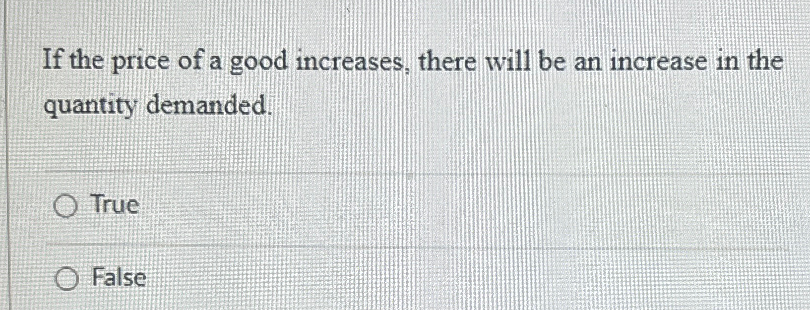 Solved If the price of a good increases, there will be an | Chegg.com