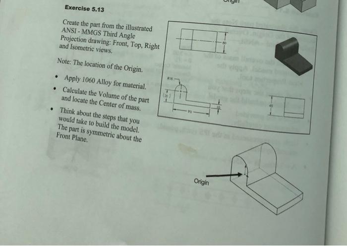 Solved UNUH Exercise 5.13 Create the part from the | Chegg.com