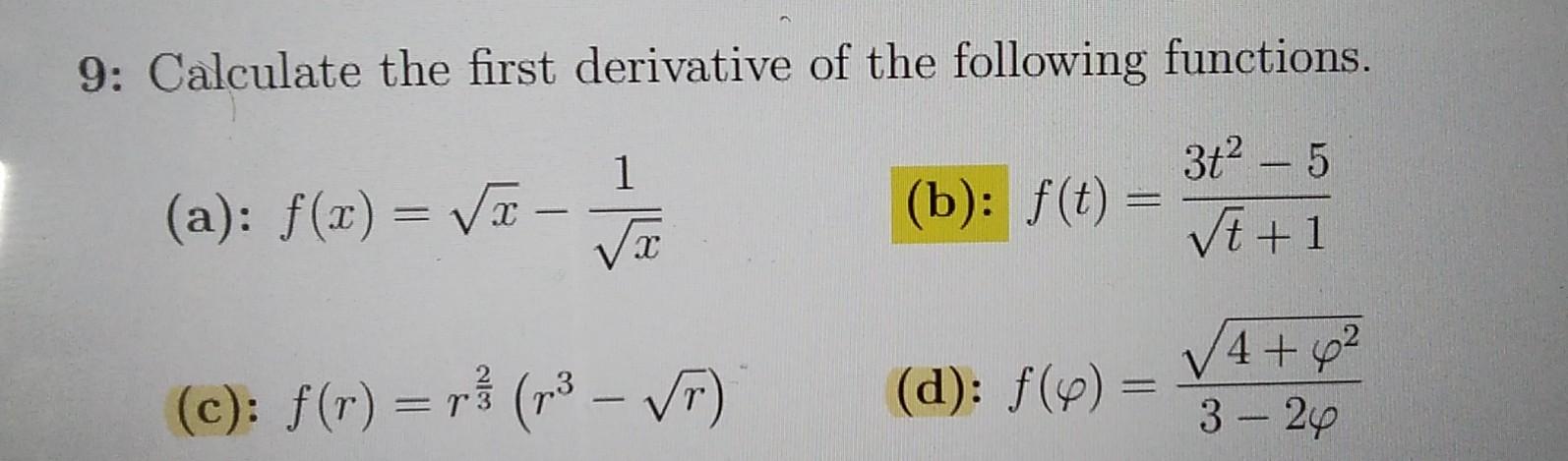 Solved 8: For each function f below, find any local extrema | Chegg.com