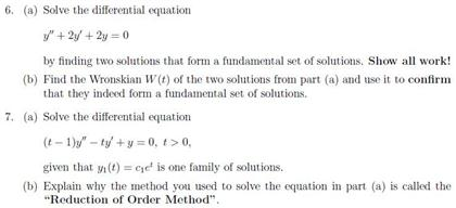 Solved Solve the differential equation y" + 2y' + 2y = 0 by | Chegg.com