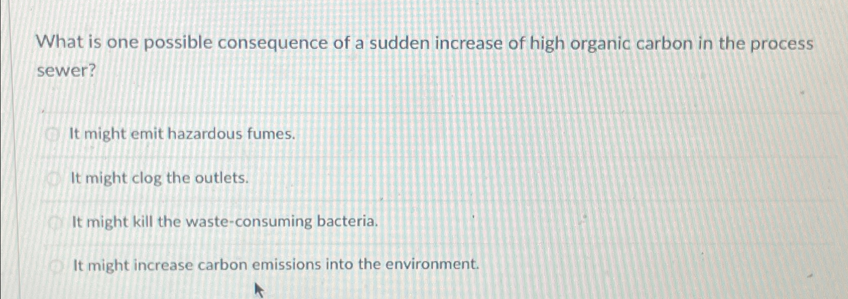 Solved What is one possible consequence of a sudden increase | Chegg.com