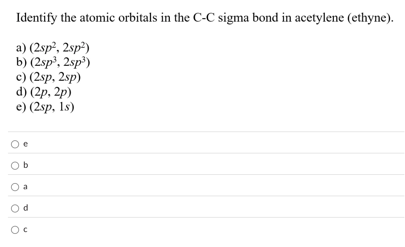 Solved Identify the atomic orbital the lone pair electrons | Chegg.com