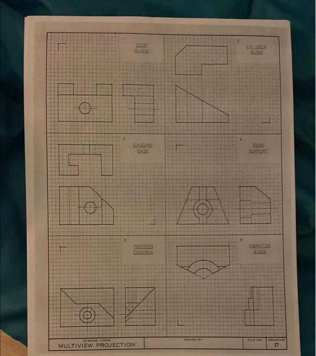 Solved i need the missing orthographic views for each | Chegg.com