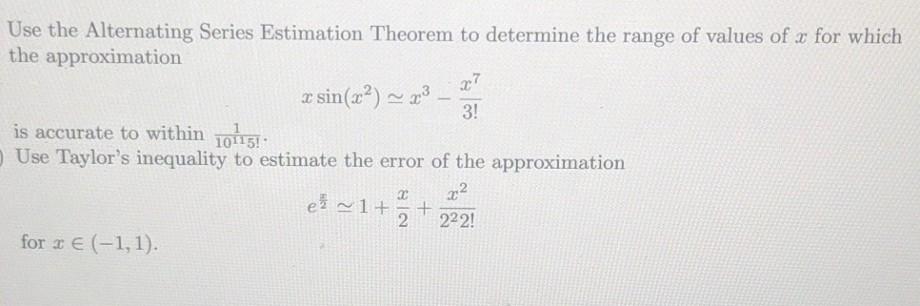 Solved 27 Use the Alternating Series Estimation Theorem to | Chegg.com