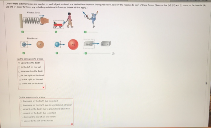 Solved One or more external forces are exerted on each | Chegg.com