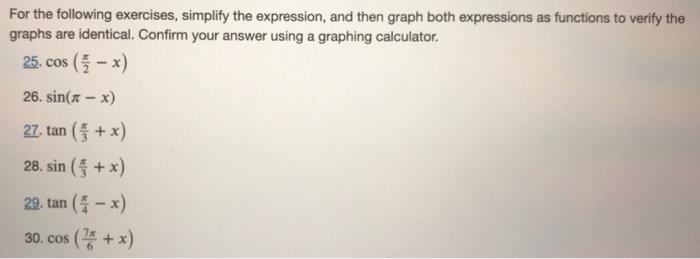 Solved For the following exercises, simplify the expression, | Chegg.com